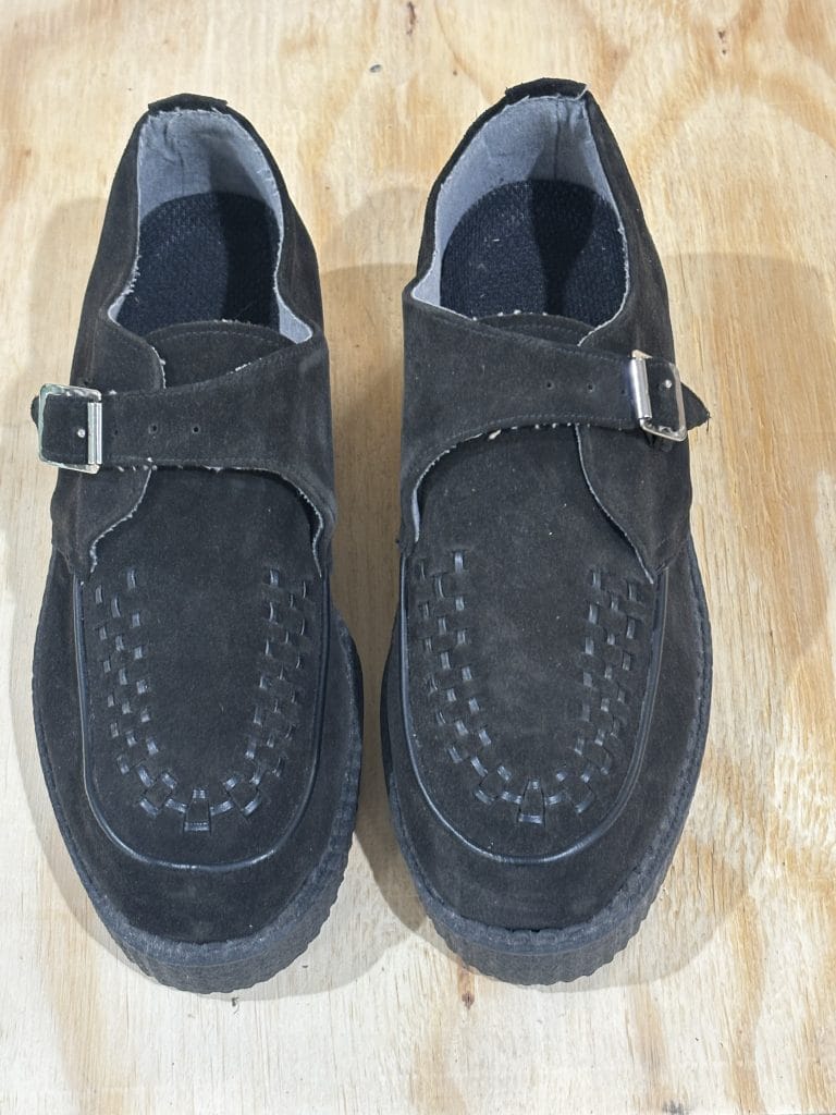 Creeper – Black Suede With Buckle – Colin Johnson Shoes